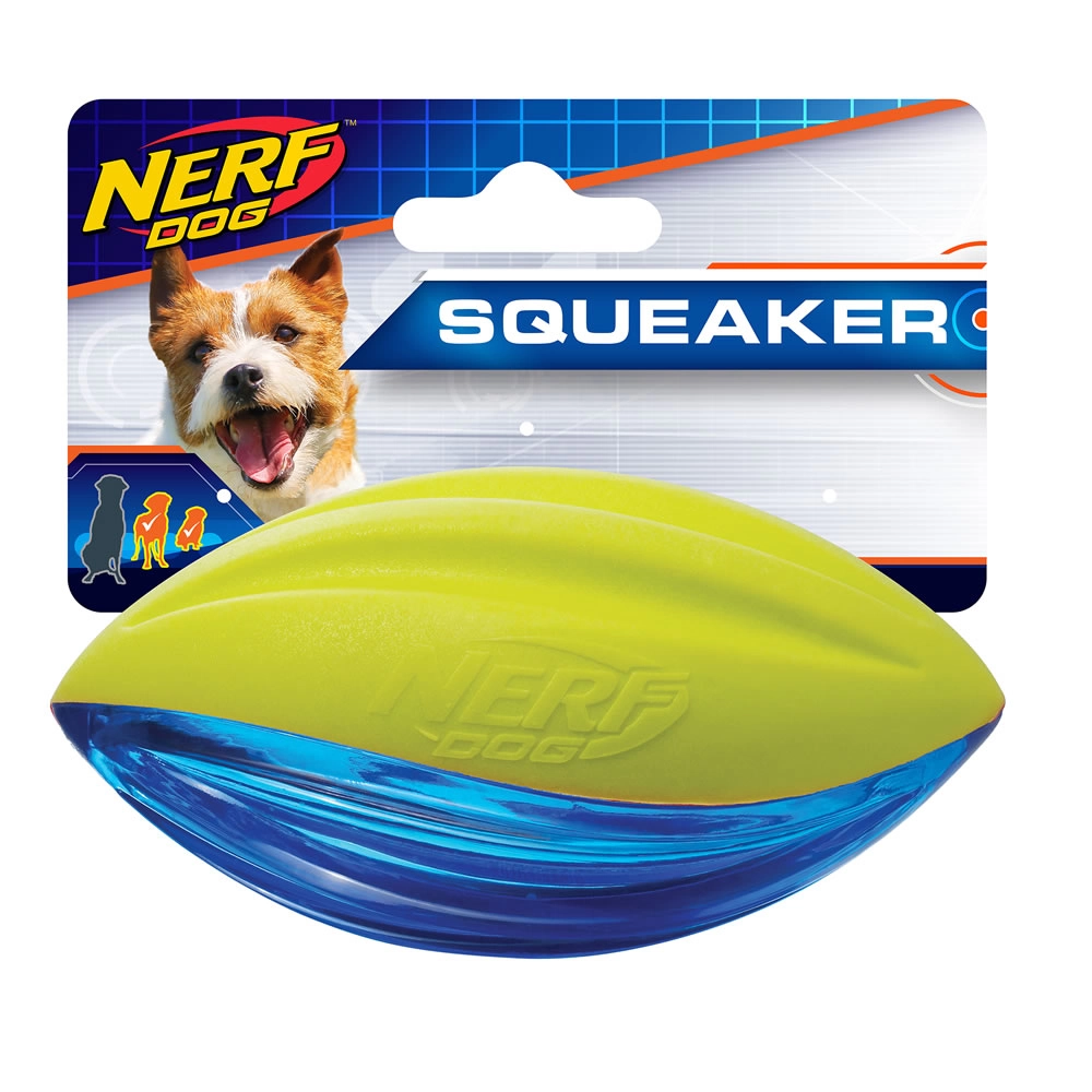 ของเล่นสุนัข Nerf DOG - Nerf Dog TPR / Foam Squeak Football, Small (4 ...